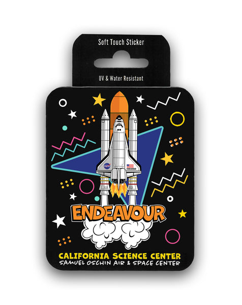 Retro Endeavour Sticker – Space Shuttle Endeavour Store